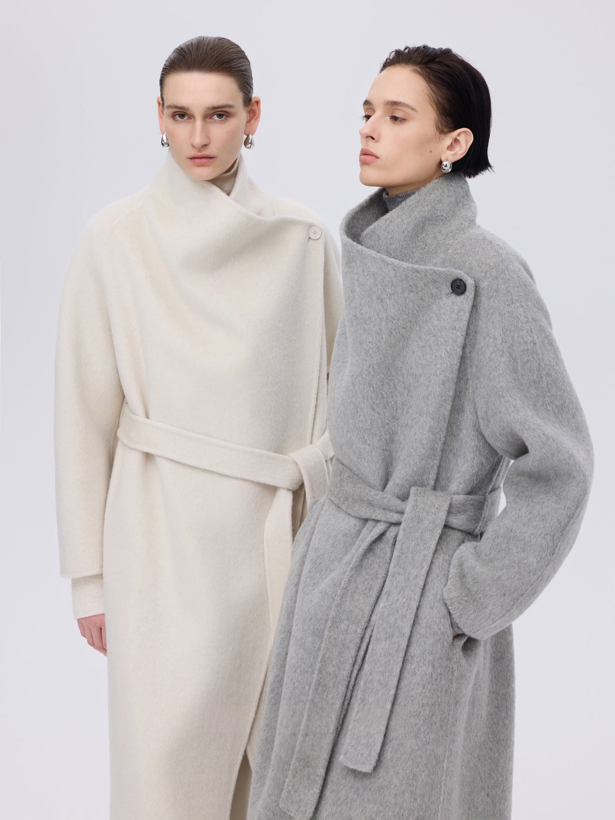 Asymmetric Wool Wrap Coat – hemi blurr