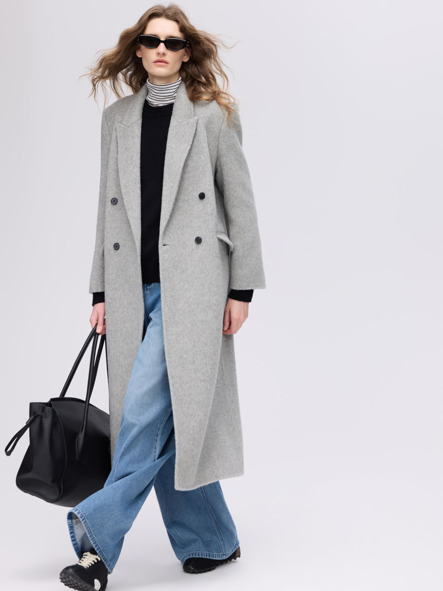 Structured Double-Breasted Coat – hemi blurr