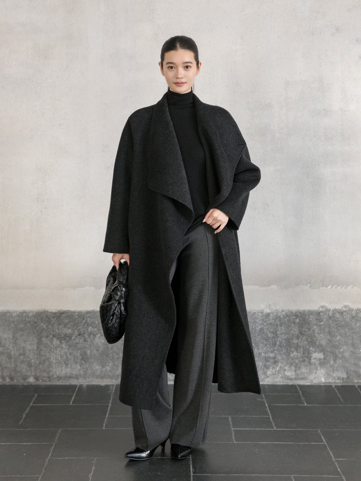 Asymmetric Wool Wrap Coat – hemi blurr